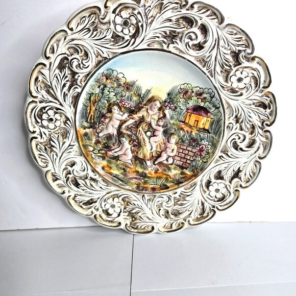 Capodimonte | Art | Exquisite Capodimonte Italian Plate Hand Painted 8k ...